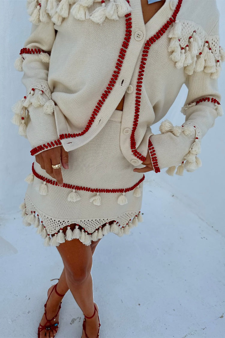 Ivory and Red Jake Skirt – The Fashion Lounge